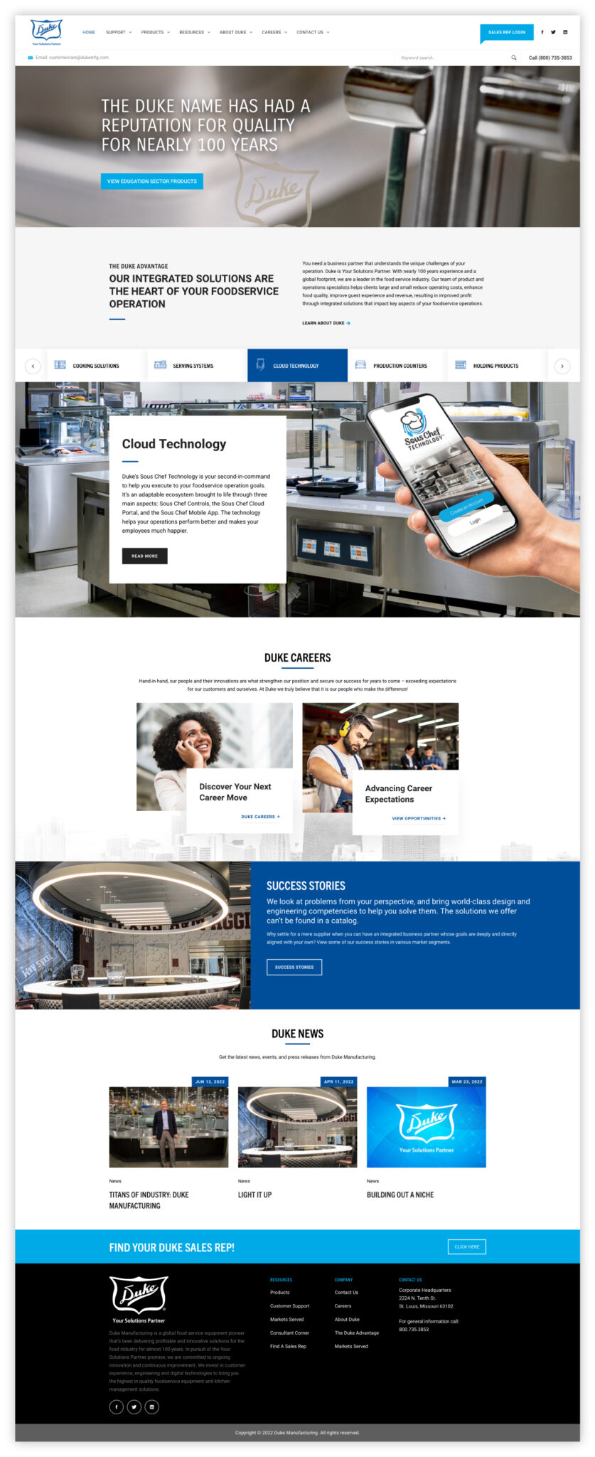 Duke Manufacturing Website - YellowDog Productions