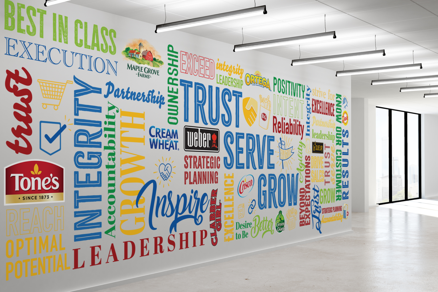 B&G Core Values Office Graphics - YellowDog Productions